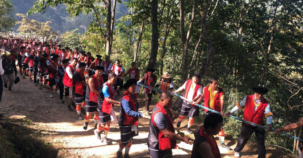 Hornbill Festival: stone pulling ceremony at Mezoma village ...